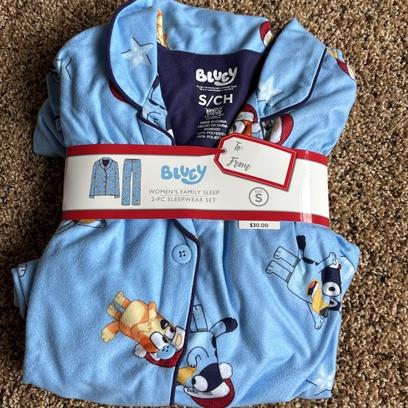 Bluey | Intimates & Sleepwear | Bluey Family Flannel Pajama Set With ...
